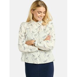 Blusentop LIBERT&Eacute; ESSENTIEL "Libert&eacute; Essentiel Shirt FLORA", Damen, Gr. L, creme bow, Obermaterial: 100% Baumwolle, Blusen Blusentop