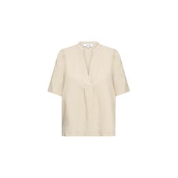 Blusentop Levete Room "Levete Room Shirt LR-NAJA", Damen, Gr. S, beige (91195, island fossil meliert), Obermaterial: 55% Leinen, 45% Viskose, Blusen Blusentop