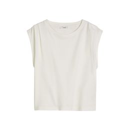 Marc O'Polo Shirttop MARC O'POLO DENIM, Damen, Gr. L, silky wei&szlig;, Jersey, Obermaterial: 100% Baumwolle, normal, Rundhals, Tops Shirttop