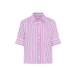 Klassische Bluse Brax "Style VICA FRIL", Damen, Gr. 34, lila, Web, 88% Viskose, 12% Polyamid, Blusen Bluse