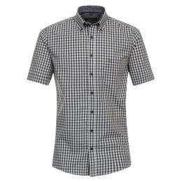 Kurzarmhemd Casamoda "Casamoda Freizeithemd Kurzarm kariert", Herren, Gr. M, Normalgr&ouml;&szlig;en, gr&uuml;n (olive), 100% Baumwolle, kariert, comfort fit, Hemden