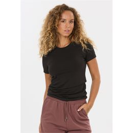 Funktionsshirt NOU "Almira", Herren, Gr. 38, schwarz, 57% Baumwolle, 39% Modal, 4% Elasthan, unifarben, normal, Rundhals, Shirts Funktionsshirt, atmungsaktiv