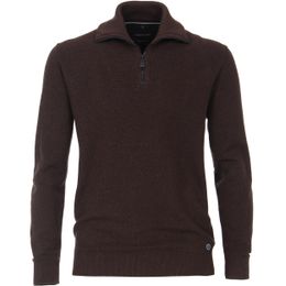 Troyer Casamoda "Casamoda Stricktroyer uni", Herren, Gr. L, braun (schoko), 90% Baumwolle, 10% Polyamid, Pullover Troyer