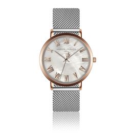 Quarzuhr AMELIA PARKER "AB8-B018S", silber, Armbanduhren, Damen, Quarzuhr