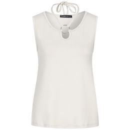 Muskelshirt CLOUD 5IVE "CLOUD 5IVE Cloud 5ive Viscose Neckholder Top with Ring-Detail", Damen, Gr. L, beige, 95% Viskose, 5% Elasthan, unifarben, normal, Neckholder, Shirts
