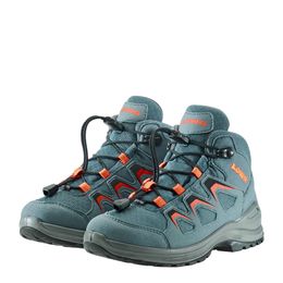 Wanderschuh Lowa "INNOX EVO GTX QC JR", Kinder, Gr. 36, dunkelpetrol, flame, Synthetik, Textil, Schuhe Wanderschuh, wasserdicht, winddicht,atmungsaktiv dank GORE-TEX Membrane