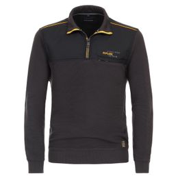 Sweatshirt Casamoda "Casamoda Sweattroyer uni", Herren, Gr. L, blau (dunkelblau), 95% Baumwolle, 5% Elasthan, Sweatshirts Sweatshirt
