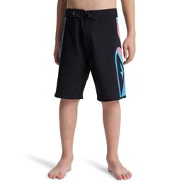 Boardshorts Quiksilver "Surfsilk Holmes 17", M&auml;dchen, Gr. 10, schwarz holmes, Obermaterial: 88% Polyester, 12% Elasthan., Hosen