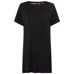 Nachthemd BOSS "ESSENCE", Damen, Gr. L, N-Gr, schwarz 001, Jersey, Obermaterial: 95% Viskose, 5% Elasthan, normal ca. Mitte Oberschenkel, Rundhals, Kleider Nachthemd