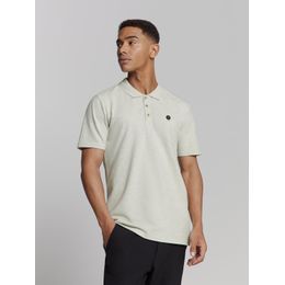 Poloshirt NO EXCESS "NO EXCESS Poloshirt Polo Melange", Herren, Gr. L, grau (kit), 70% Baumwolle (recycelt), 30% Polyester (Recycelt), Shirts