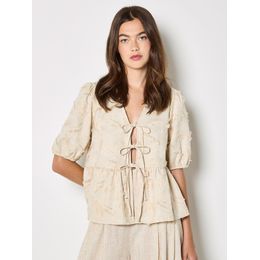 Klassische Bluse Apricot "Bluse", Damen, Gr. XL (42), grau (stein), gewebt, Obermaterial: 85% Viskose CV. 12% Leinen LI. 3% Baumwolle CO., Elastisch, Blusen Bluse, Einfarbig