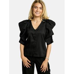 Blusentop LIBERT&Eacute; ESSENTIEL "Libert&eacute; Essentiel Shirt WINNIE", Damen, Gr. L, schwarz, Obermaterial: 96% Polyester, 4% Elasthan, Blusen Blusentop