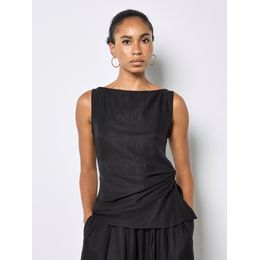 Stricktop Apricot "Top" Gr. 38, schwarz, Tops, Damen, M (38), gewebt, Obermaterial: 82% Viskose CV. 16% Polyamid PA. 2% Leinen LI., uni, Stricktop, mit seitlichem Knoten