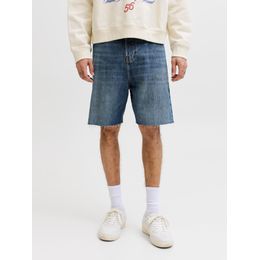 Jack & Jones Bermudas JACK & JONES "JJITONY JJCOOPER ST 796 SN", Herren, Gr. L, N-Gr, blau denim, Denim/Jeans, Obermaterial: 100% Baumwolle, kniefrei, Hosen Bermudas