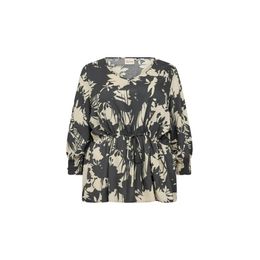 Blusentop WASABI CONCEPT "Wasabi Concept Shirt WA-JANNI 2", Damen, Gr. 58, 9700c iron grau combi, Obermaterial: 100% Viskose, Blusen Blusentop