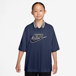 T-Shirt Nike Sportswear "K NSW CLN JERSEY SS TOP", Jungen, Gr. L, midnight nav, Obermaterial: 100% Polyester, Shirts T-Shirt, f&uuml;r Jugendliche, sportlicher Stil, bequeme Passform