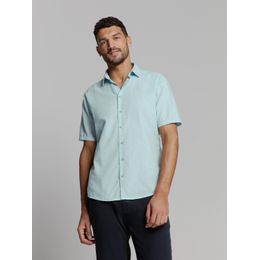 Langarmhemd NO EXCESS "NO EXCESS Linnen shirt", Herren, Gr. L, Normalgr&ouml;&szlig;en, blau (pastellblau), 55% Leinen, 45% Baumwolle, regular fit, Hemden