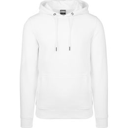 Sweatshirt Urban Classics "Urban Classics Herren Basic Sweat Hoody", Herren, Gr. L, wei&szlig;, 63% Baumwolle, 37% Polyester, unifarben, Sweatshirts Sweatshirt
