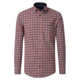 Langarmhemd Casamoda "Casamoda Freizeithemd kariert", Herren, Gr. XL, Normalgr&ouml;&szlig;en, orange, 100% Baumwolle, kariert, comfort fit, Hemden