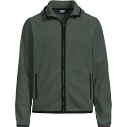 LANDS' END Fleece-Kapuzenjacke mit Zipper, Herren,  Gr&uuml;n, Polyester, by Lands' End