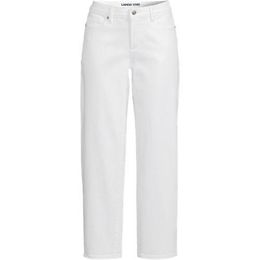 LANDS' END Relaxte Soft Denim Straight Fit 7/8-Jeans, Damen,  Wei&szlig;, Elasthan/Baumwoll-Mischung, by Lands' End