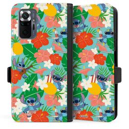 DeinDesign Xiaomi Redmi Note 10 Pro Handy Klapph&uuml;lle Handyh&uuml;lle aus Kunst Leder schwarz Flip Case Lilo & Stitch Disney Movie Sideflip mit langer Lasche