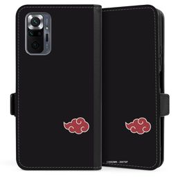 DeinDesign Xiaomi Redmi Note 10 Pro Handy Klapph&uuml;lle Handyh&uuml;lle aus Kunst Leder schwarz Flip Case Official Licensed Product Akatsuki Naruto Shippuden Sideflip 