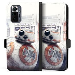 DeinDesign Xiaomi Redmi Note 10 Pro Handy Klapph&uuml;lle Handyh&uuml;lle aus Kunst Leder schwarz Flip Case Robot Star Wars Merchandise Sideflip mit langer Lasche