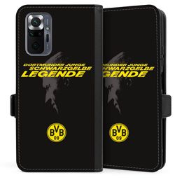DeinDesign Xiaomi Redmi Note 10 Pro Handy Klapph&uuml;lle Handyh&uuml;lle aus Kunst Leder schwarz Flip Case Borussia Dortmund Bvb Marco Reus Sideflip mit langer Lasche