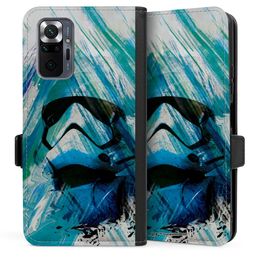 DeinDesign Xiaomi Redmi Note 10 Pro Handy Klapph&uuml;lle Handyh&uuml;lle aus Kunst Leder schwarz Flip Case Stormtrooper Star Wars Colourful Sideflip mit langer Lasche