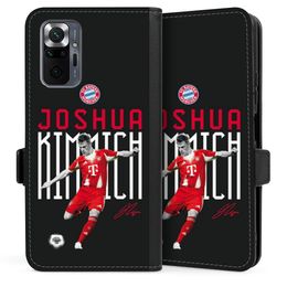 DeinDesign Xiaomi Redmi Note 10 Pro Handy Klapph&uuml;lle Handyh&uuml;lle aus Kunst Leder schwarz Flip Case Official Licensed Product Fc Bayern M&uuml;nchen Kimmich Sideflip 