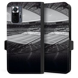 DeinDesign Xiaomi Redmi Note 10 Pro Handy Klapph&uuml;lle Handyh&uuml;lle aus Kunst Leder schwarz Flip Case Fc Bayern M&uuml;nchen Fcb Stadium Sideflip mit langer Lasche