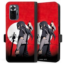 DeinDesign Xiaomi Redmi Note 10 Pro Handy Klapph&uuml;lle Handyh&uuml;lle aus Kunst Leder schwarz Flip Case Naruto Shippuden Anime Manga Sideflip mit langer Lasche