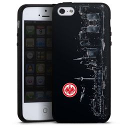 DeinDesign iPhone SE (2016-2019) Handy Silikon H&uuml;lle Case schwarz Handyh&uuml;lle Sge Eintracht Frankfurt Skyline