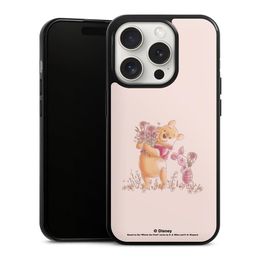 DeinDesign iPhone 15 Pro Handy Slim Case extra d&uuml;nn Silikon Handyh&uuml;lle schwarz H&uuml;lle Official Licensed Product Winnie The Pooh Piglet Disney Silikon Slim Case