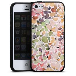 DeinDesign iPhone SE (2016-2019) Handy Silikon H&uuml;lle Case schwarz Handyh&uuml;lle Pattern Eukalyptus Muster