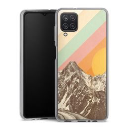 DeinDesign Galaxy A12 Handy Silikon H&uuml;lle Case transparent Handyh&uuml;lle Retro Mountain Sunshine Silikon Case