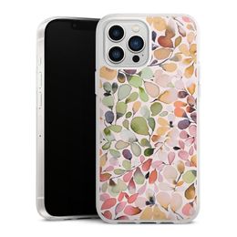 DeinDesign iPhone 13 Pro Max Handy Silikon H&uuml;lle Case transparent Handyh&uuml;lle Eukalyptus Muster Pattern Silikon Case