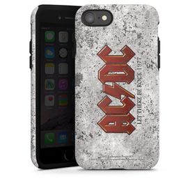 DeinDesign iPhone SE (2020) Handy Panzer Handyh&uuml;lle robuste Outdoor H&uuml;lle Schutzh&uuml;lle gl&auml;nzend Logo Acdc Merchandise Tough Case
