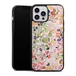 DeinDesign iPhone 13 Pro Max Handy Silikon H&uuml;lle Case schwarz Handyh&uuml;lle Eukalyptus Muster Pattern