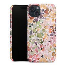 DeinDesign iPhone 15 Plus Handy Premium Case Smartphone Handyh&uuml;lle Schutzh&uuml;lle gl&auml;nzend Eukalyptus Muster Pattern Premium Case