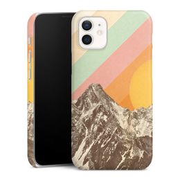 DeinDesign iPhone 12 mini Handy Premium Case Smartphone Handyh&uuml;lle Schutzh&uuml;lle gl&auml;nzend Sunshine Mountain Retro Premium Case