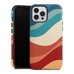 DeinDesign iPhone 13 Pro Max Handy Panzer Handyh&uuml;lle robuste Outdoor H&uuml;lle Schutzh&uuml;lle gl&auml;nzend Ombre Wave Colour Tough Case