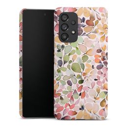 DeinDesign Galaxy A53 5G Handy Premium Case Smartphone Handyh&uuml;lle Schutzh&uuml;lle gl&auml;nzend Muster Eukalyptus Pattern Premium Case