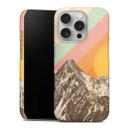 DeinDesign iPhone 16 Pro Handy Premium Case Smartphone Handyh&uuml;lle Schutzh&uuml;lle matt Sunshine Mountain Retro Premium Case