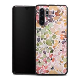 DeinDesign Huawei P30 Pro Handy Silikon H&uuml;lle Case schwarz Handyh&uuml;lle Eukalyptus Muster Pattern