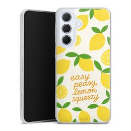 DeinDesign Galaxy A36 5G Handy Slim Case Silikon Handyh&uuml;lle transparent H&uuml;lle extra d&uuml;nn Spruch Statement Lemon Silikon Slim Case