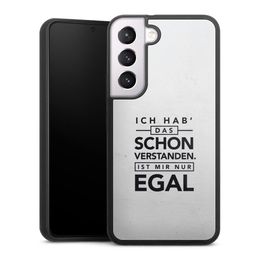 DeinDesign Galaxy S22 Handy Gallery Case Handyh&uuml;lle 9H Geh&auml;rtetes Glas R&uuml;ckseite H&uuml;lle Spruch Sayings Statement Gallery Case