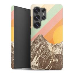 DeinDesign Galaxy S25 Ultra Handy Premium Case Smartphone Handyh&uuml;lle Schutzh&uuml;lle matt Sunshine Mountain Retro Premium Case