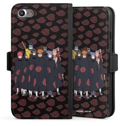 DeinDesign iPhone 8 Handy Klapph&uuml;lle Handyh&uuml;lle aus Kunst Leder schwarz Flip Case Official Licensed Product Akatsuki Naruto Shippuden Sideflip mit Lasche